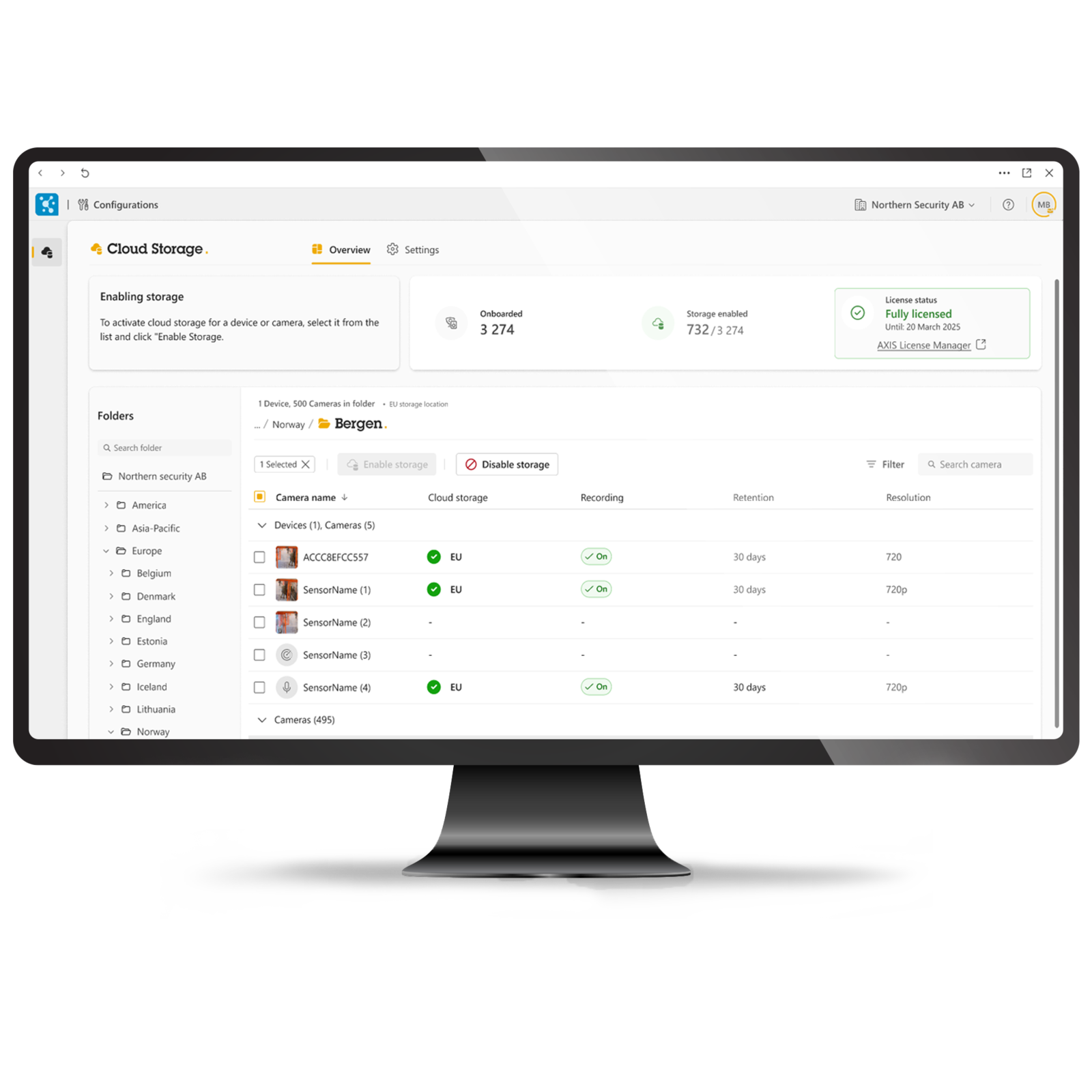 Axis Camera Station Cloud Storage Axis Communications