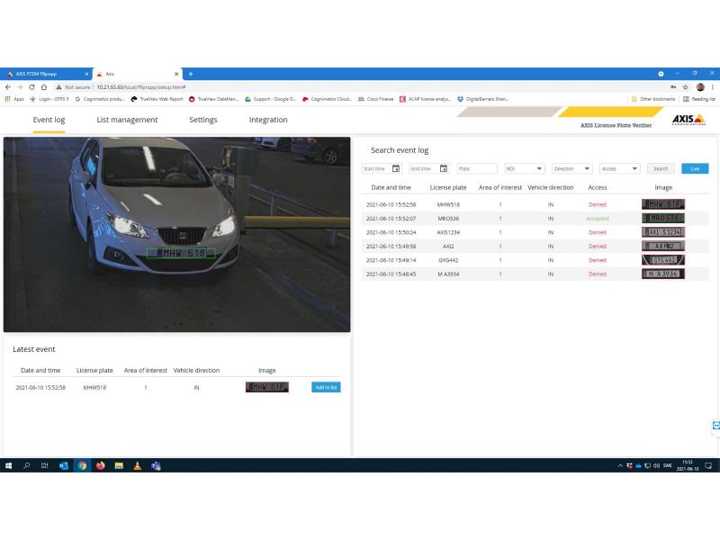 AXIS License Plate Verifier | Axis Communications